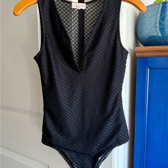 Urban Girl | Tops | Black Mesh Bodysuit | Poshmark